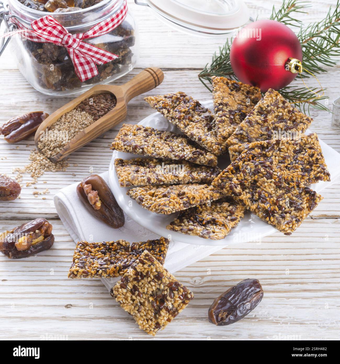 Peanuts with caramel and sesame hi-res stock photography and images - Alamy