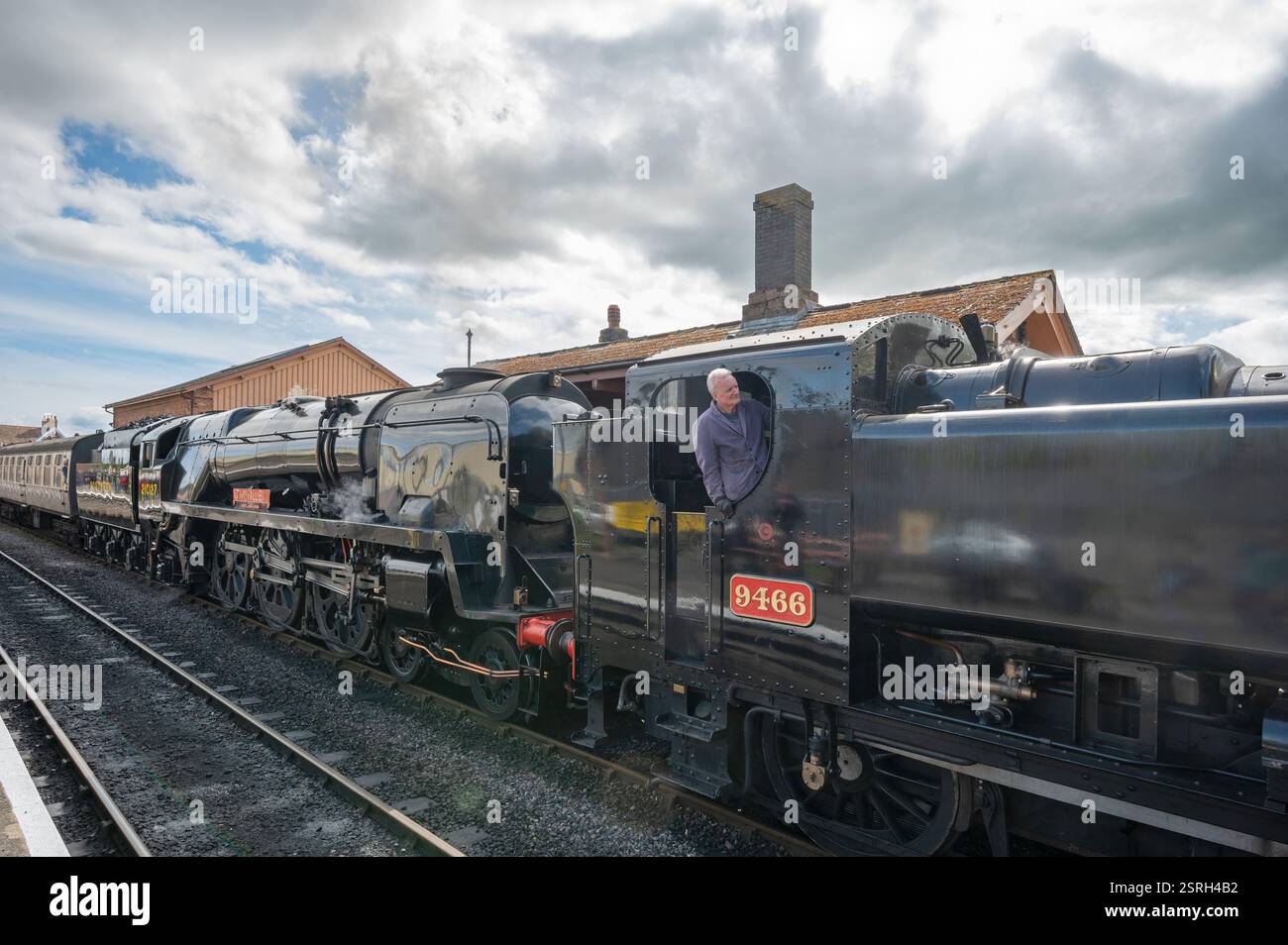 Steam train picture taken at Bishops Lydeard Station, Somerset, England ...