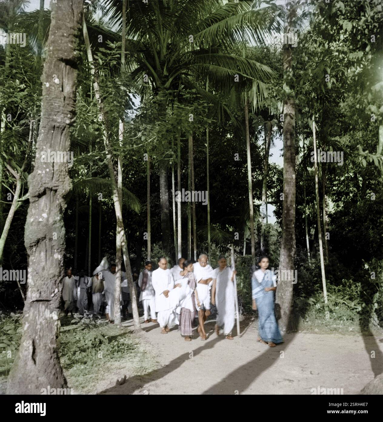 Mahatma Gandhi peace march after Hindu Muslim riots, Bangladesh, Asia ...