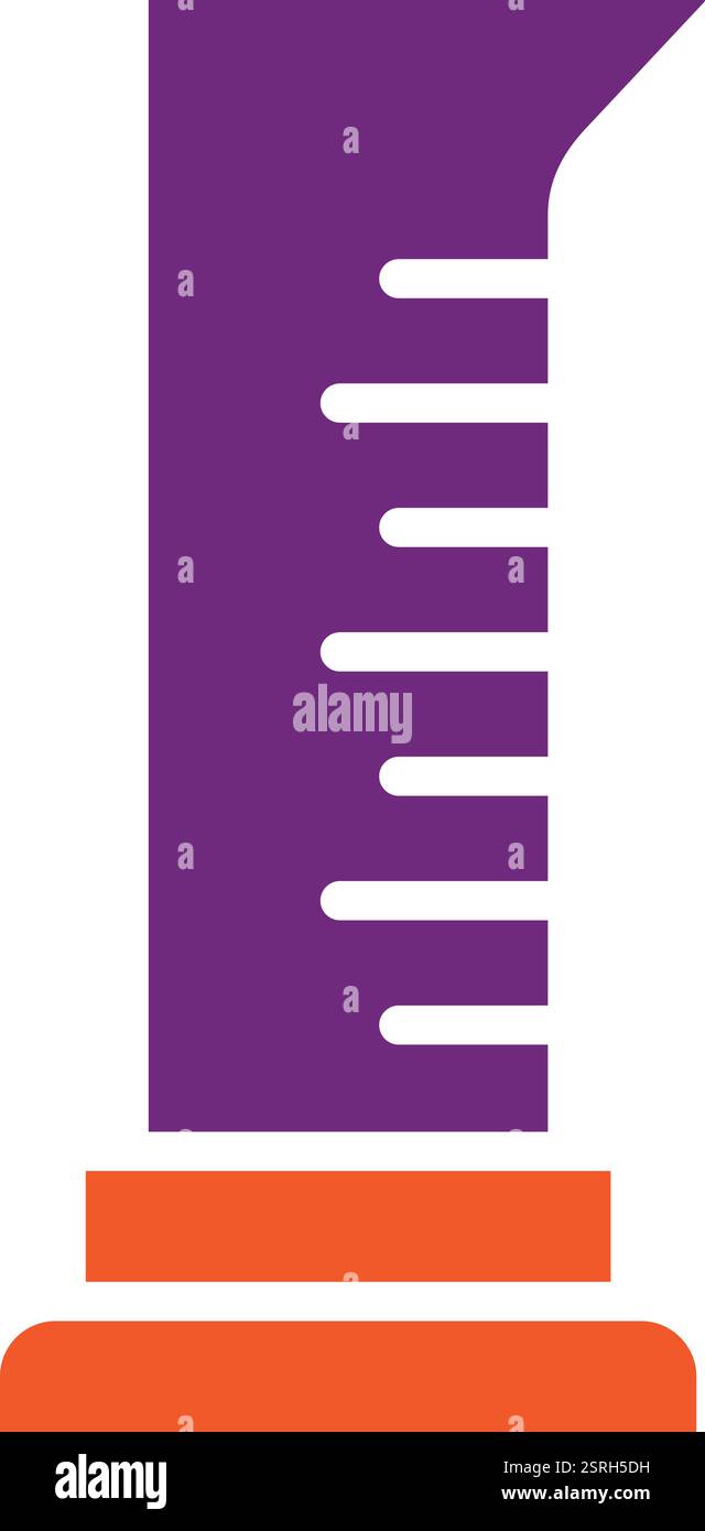 Graduated cylinder Vector Icon Design Illustration Stock Vector Image ...