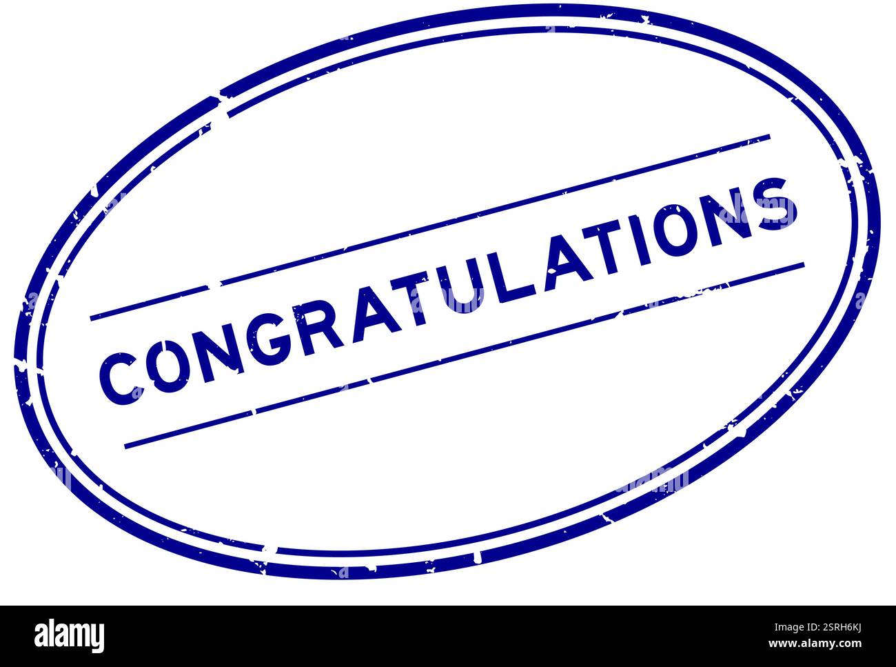 Grunge blue congratulations word oval rubber seal stamp on white ...