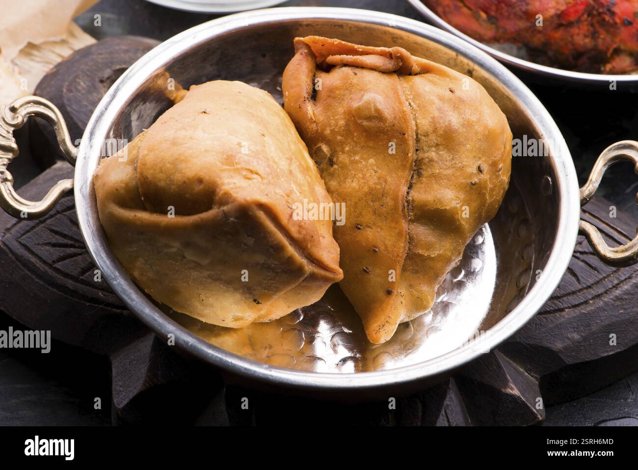 Veg Samosa - is a crispy and spicy Indian triangle shape snack Stock ...