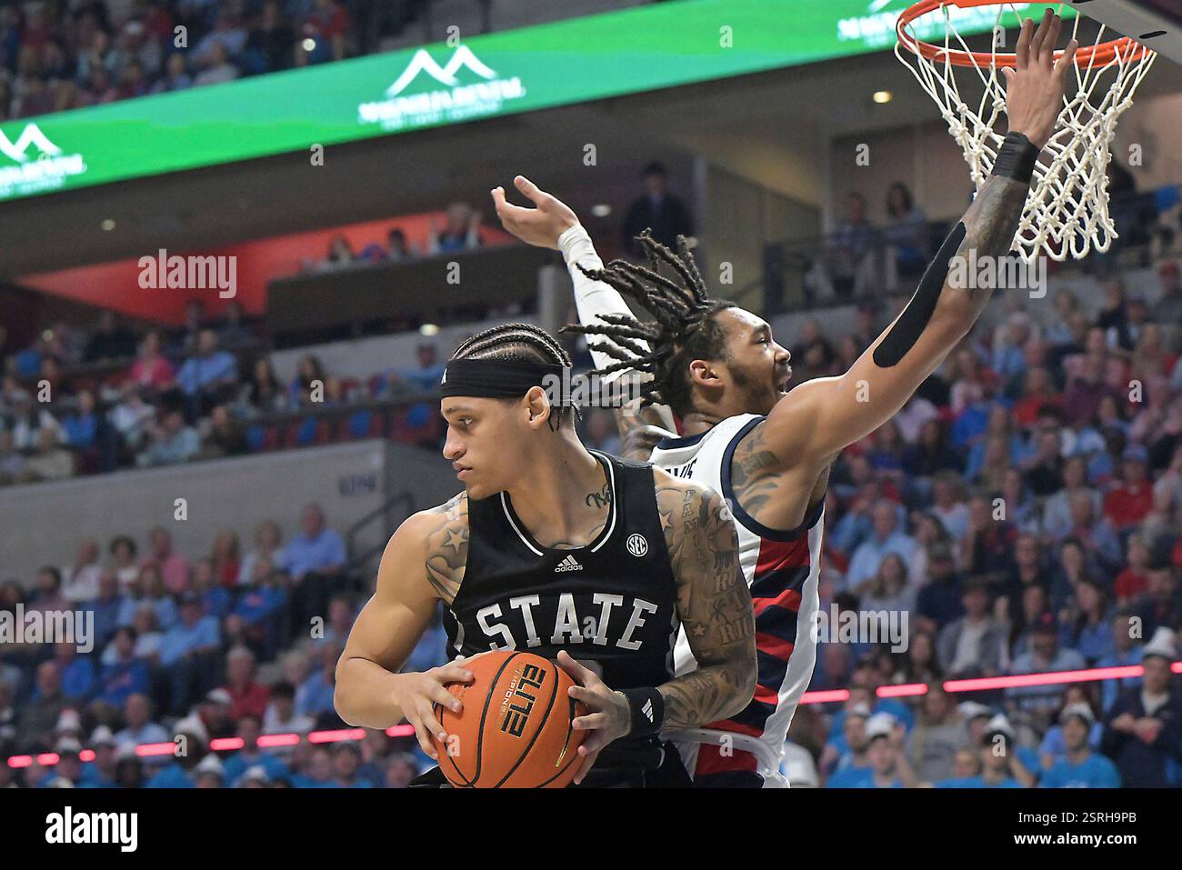 Mississippi State guard Riley Kugel (2) grabs a rebound against ...