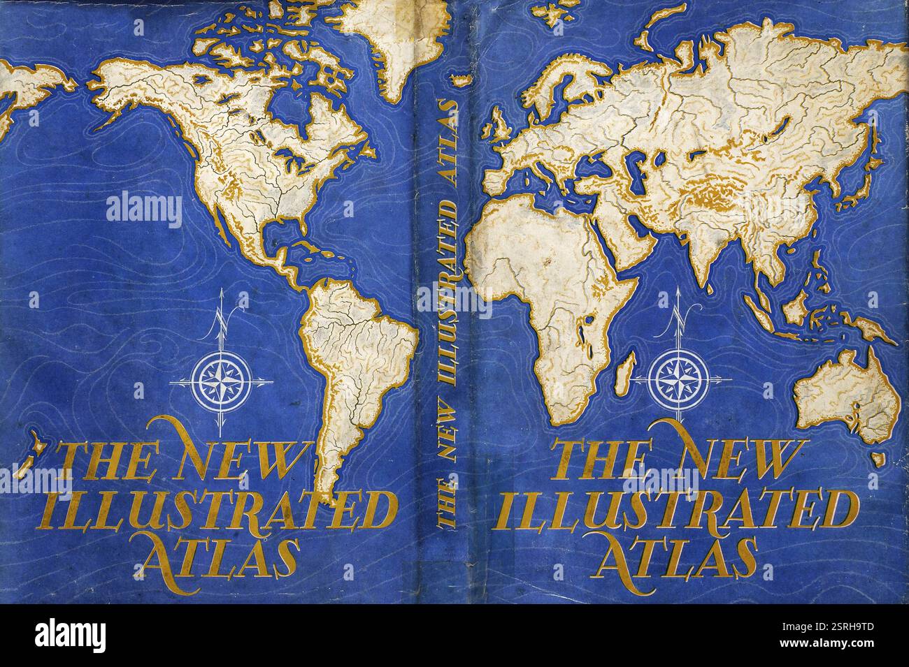Illustration of atlas map Stock Photo - Alamy