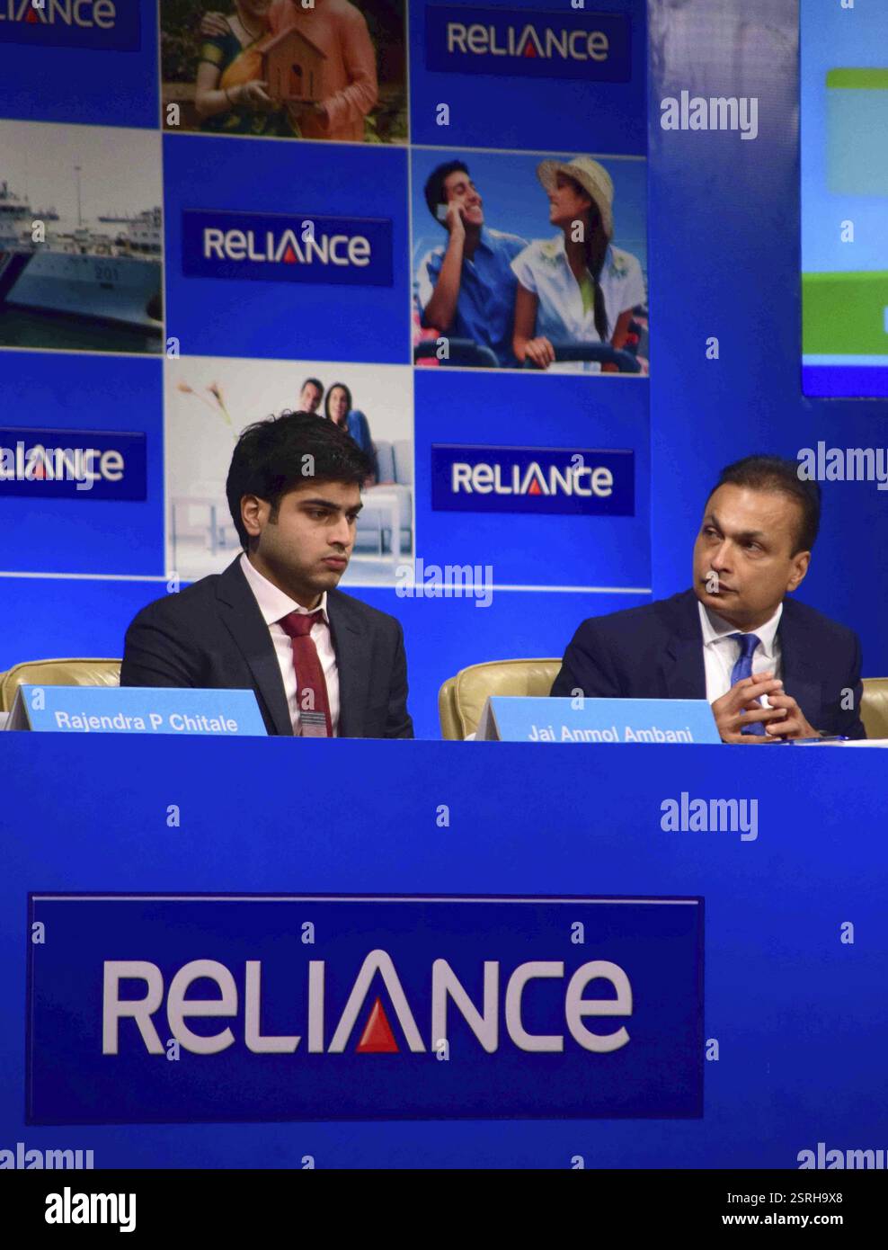 Anil Ambani, Chairman, Reliance Group and Jai Anmol Ambani, Additional ...