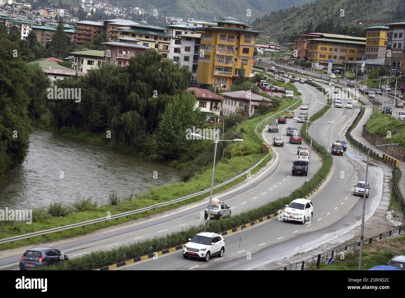 Aerial, view, capital, city, Thimphu, Bhutan, Asia Stock Photo - Alamy