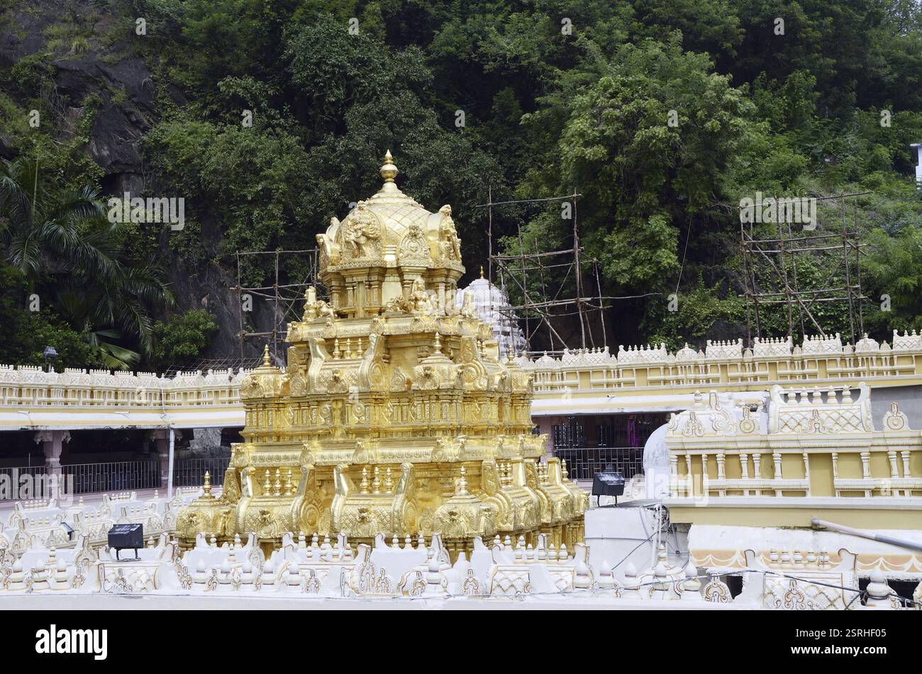 Golden dome of tirupati temple karnataka India Asia Stock Photo - Alamy