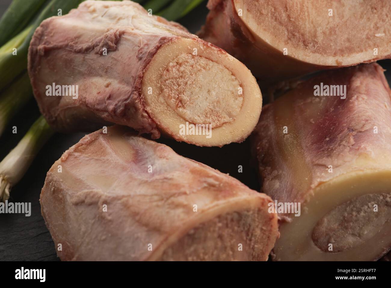 Raw uncooked beef bone marrow Stock Photo - Alamy