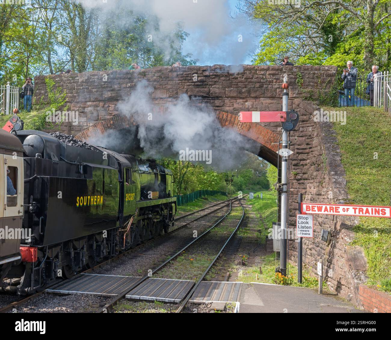 Steam train picture taken at Bishops Lydeard Station, Somerset, England ...