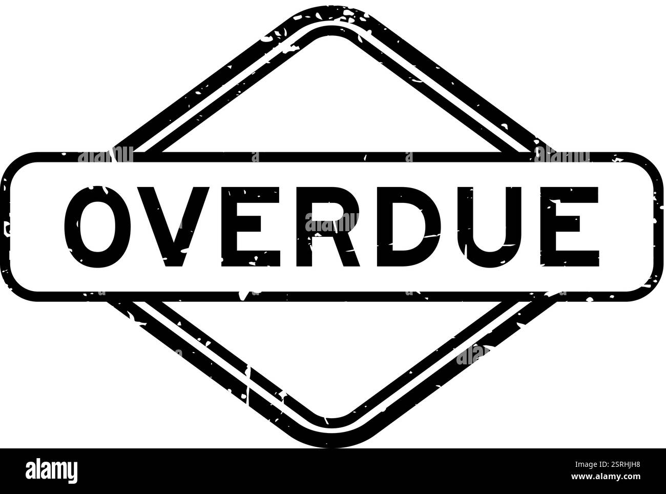 Grunge black overdue word rubber seal stamp on white background Stock Vector Image & Art - Alamy