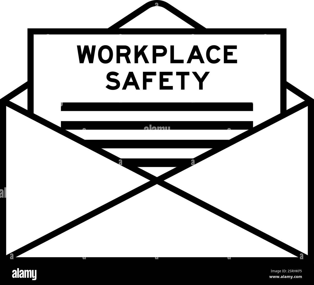 Envelope and letter sign with word workplace safety as the headline ...