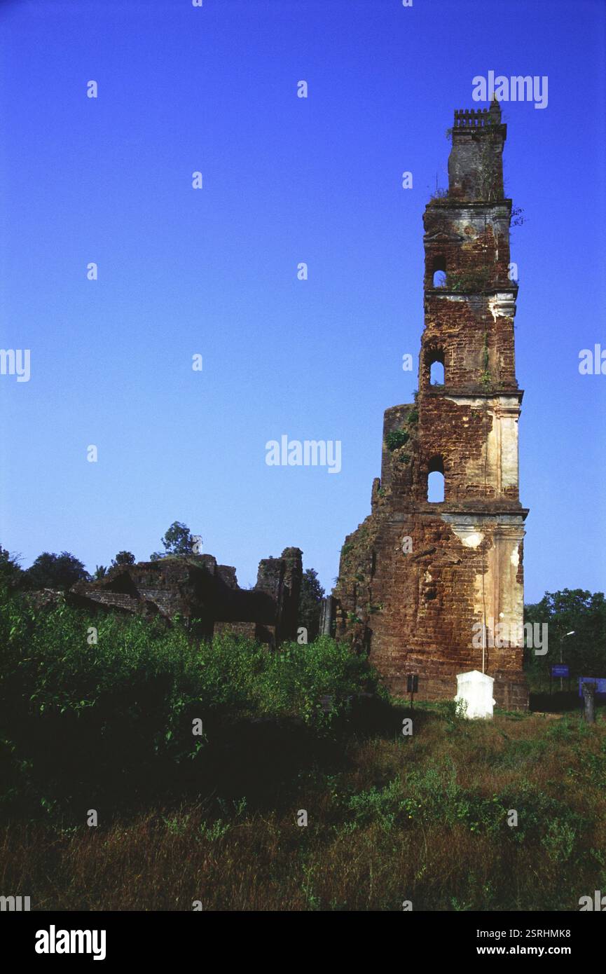 Augustin Tower, Old Goa, India, Asia Stock Photo - Alamy