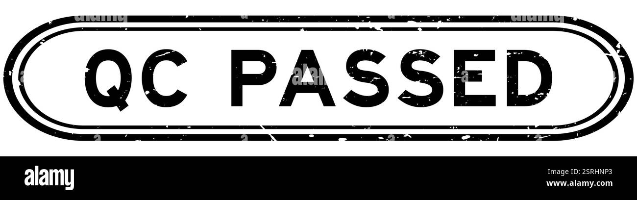 Qc passed rubber stamp Black and White Stock Photos & Images - Alamy