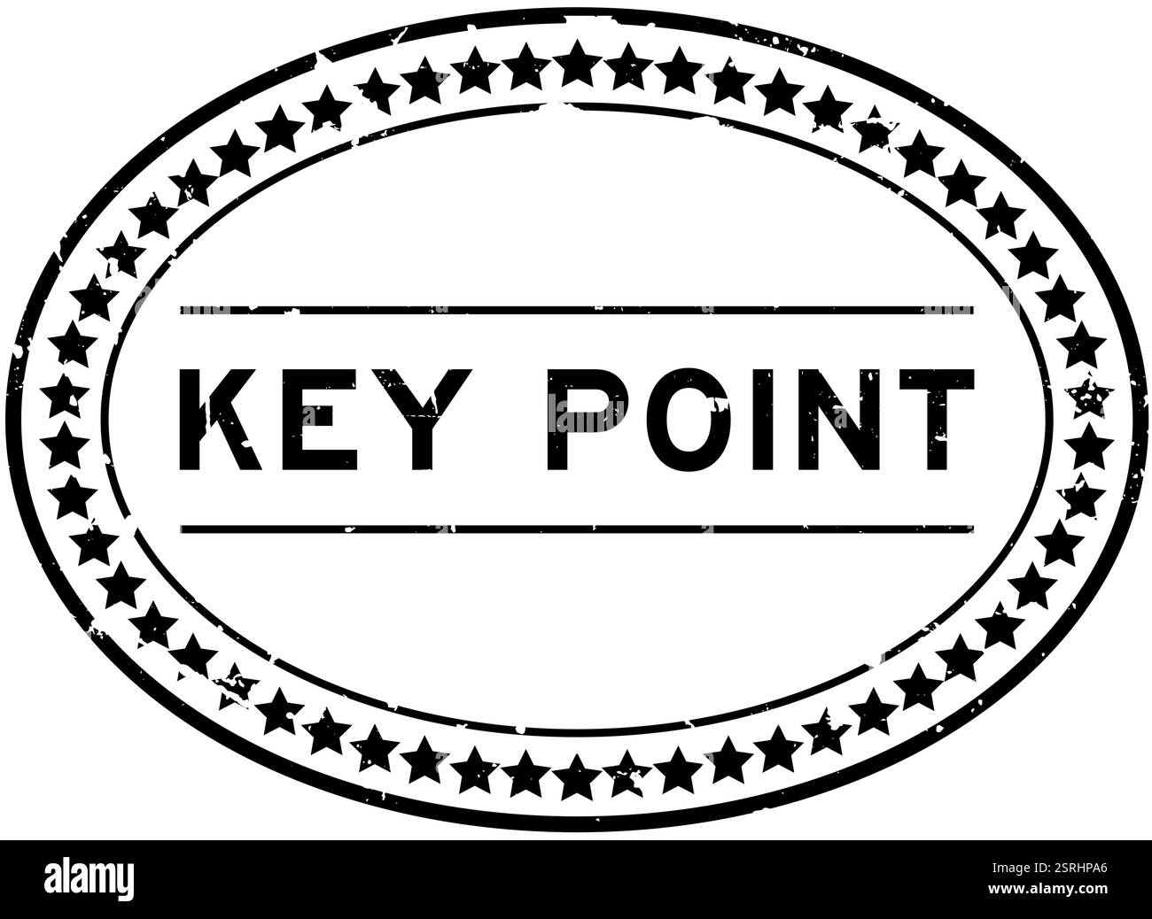 Grunge black key point word oval rubber seal stamp on white background ...