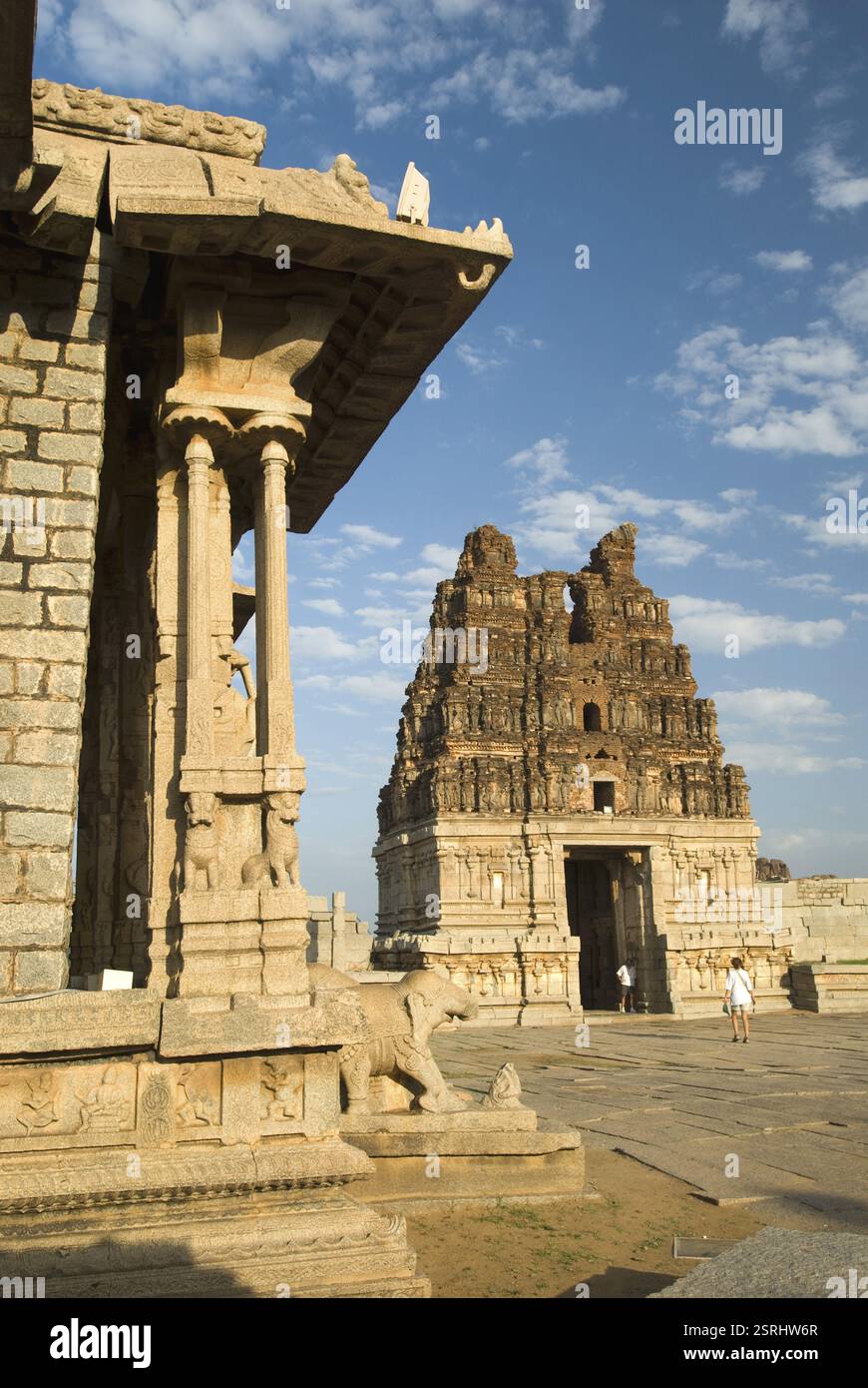 Bajana Mandap and Shri Vijayavitthala temple tower in Hampi, Karnataka ...