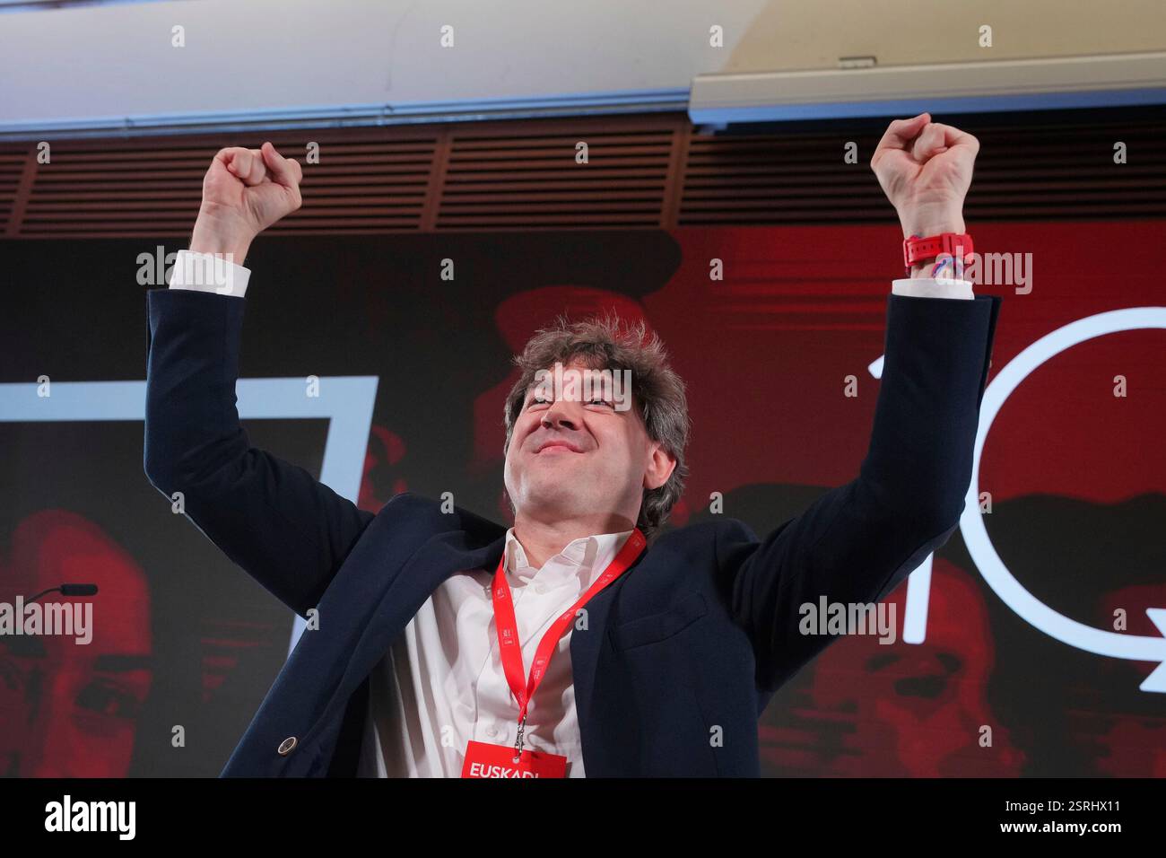 The Secretary General of the PSE-EE, Eneko Andueza, during the closing ...