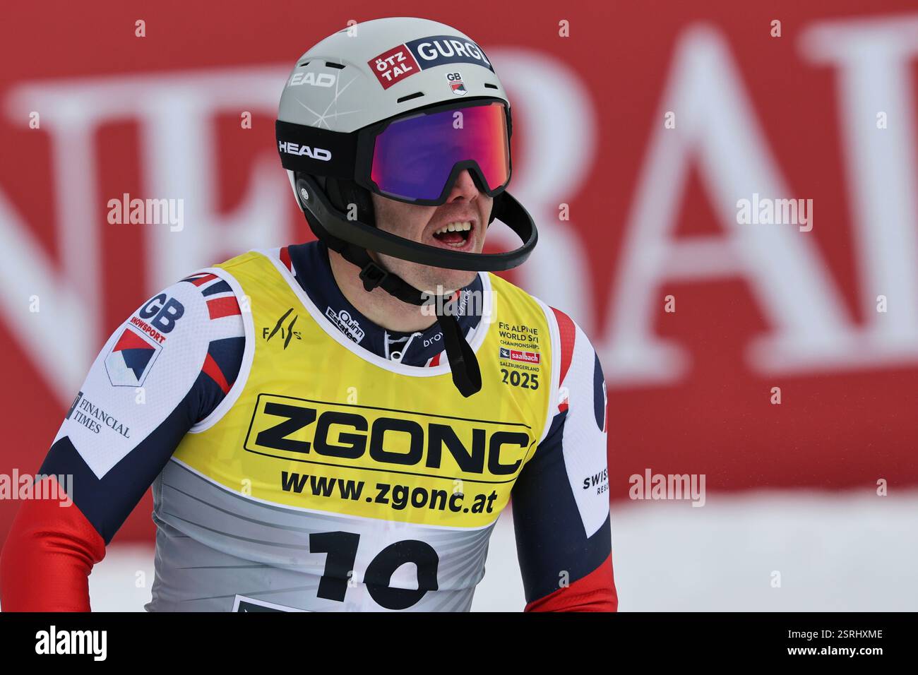 Britain's Dave Ryding checks his time at the finish area of a men's ...