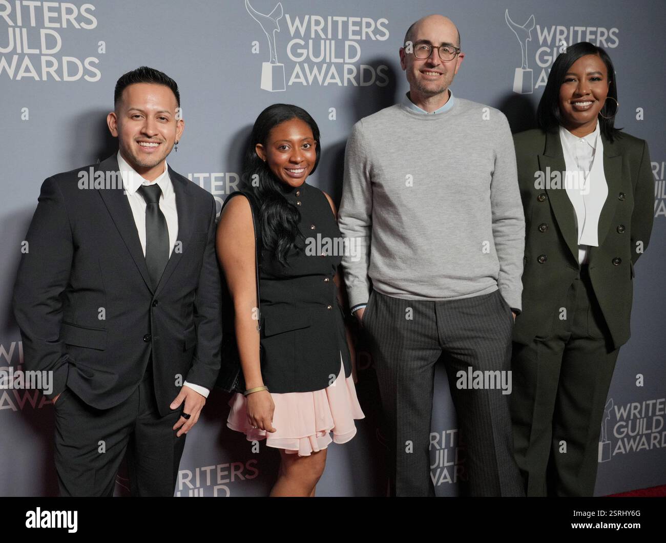 Los Angeles, USA. 15th Feb, 2025. (L-R) ABBOTT ELEMENTARY Writers ...