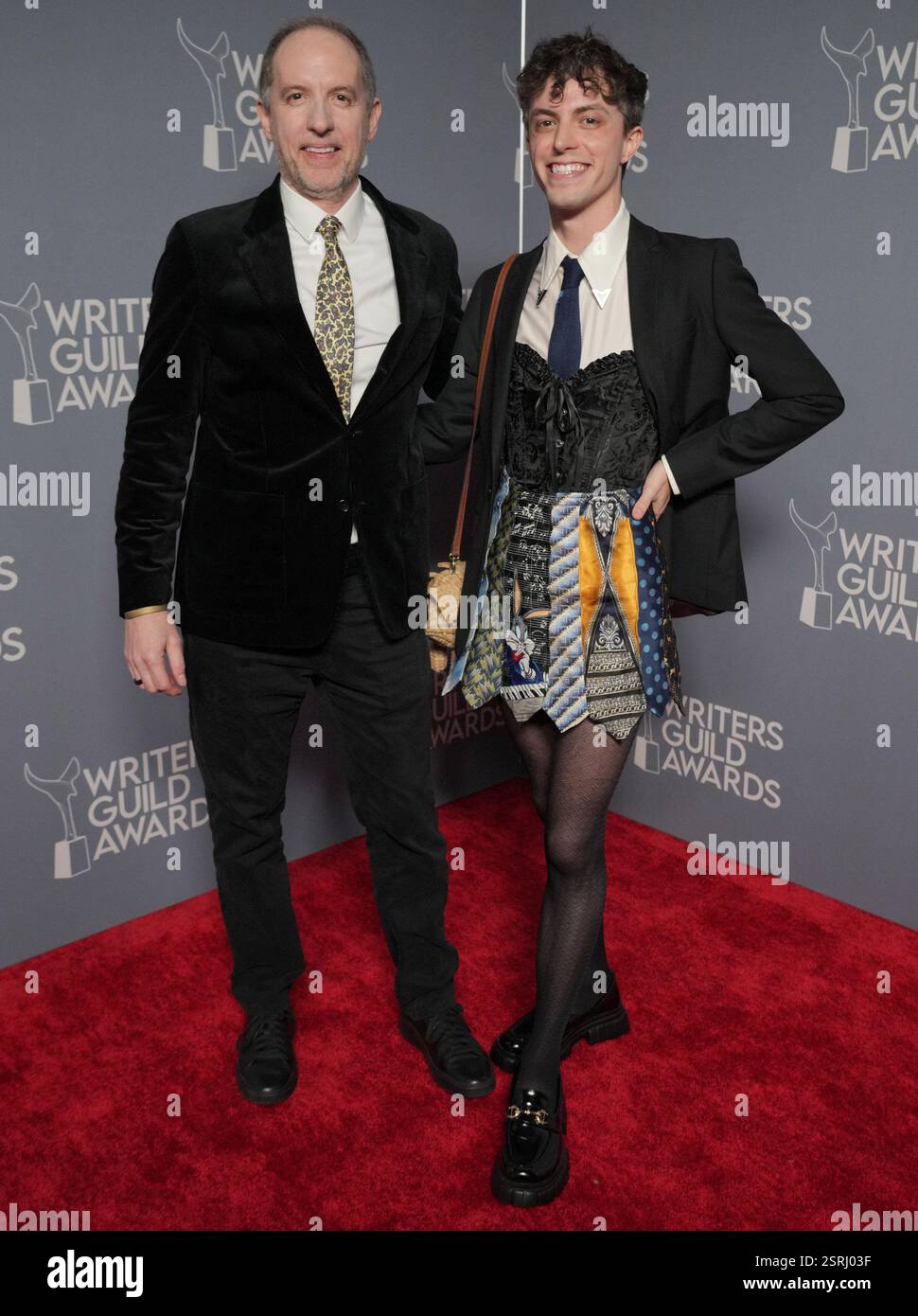 (L-R) Rob LaZebnik and Johnny LaZebnik arrives at the 2025 Writers Guild Awards held at the ...
