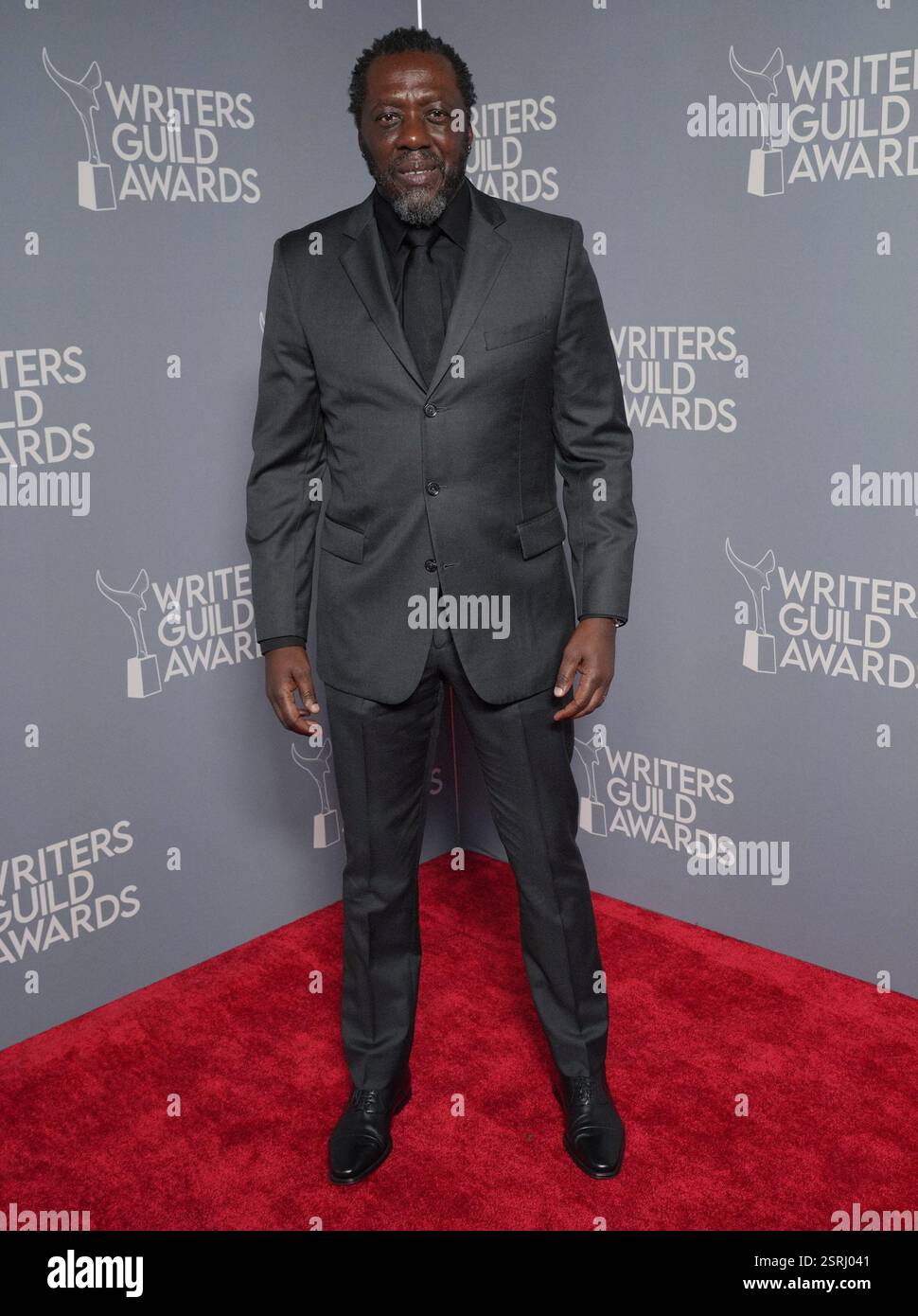 Edwin Lee Gibson arrives at the 2025 Writers Guild Awards held at the Beverly Hilton in Beverly ...