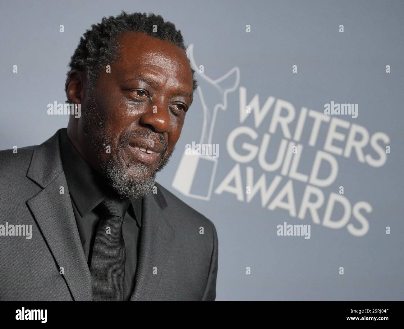 Edwin Lee Gibson arrives at the 2025 Writers Guild Awards held at the ...