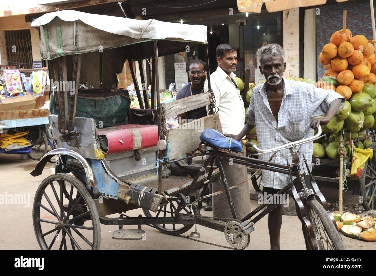 Indian man tricycle hi-res stock photography and images - Alamy