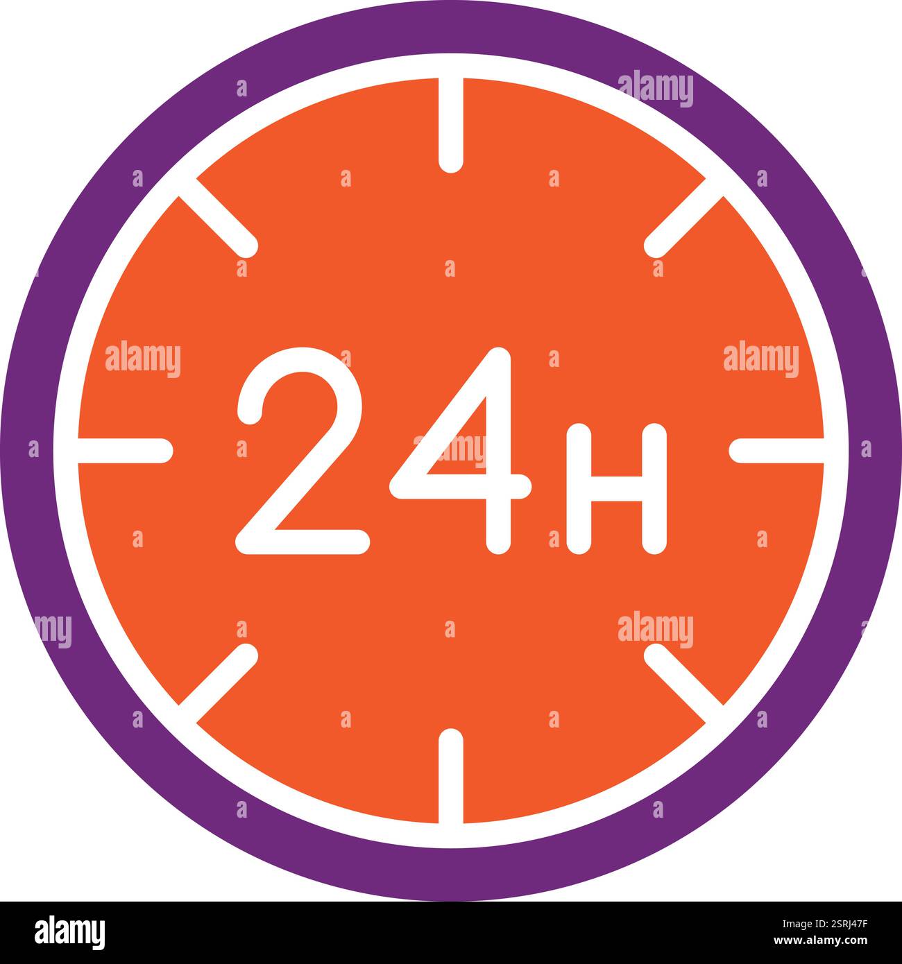 24 hours Vector Icon Design Illustration Stock Vector Image & Art - Alamy
