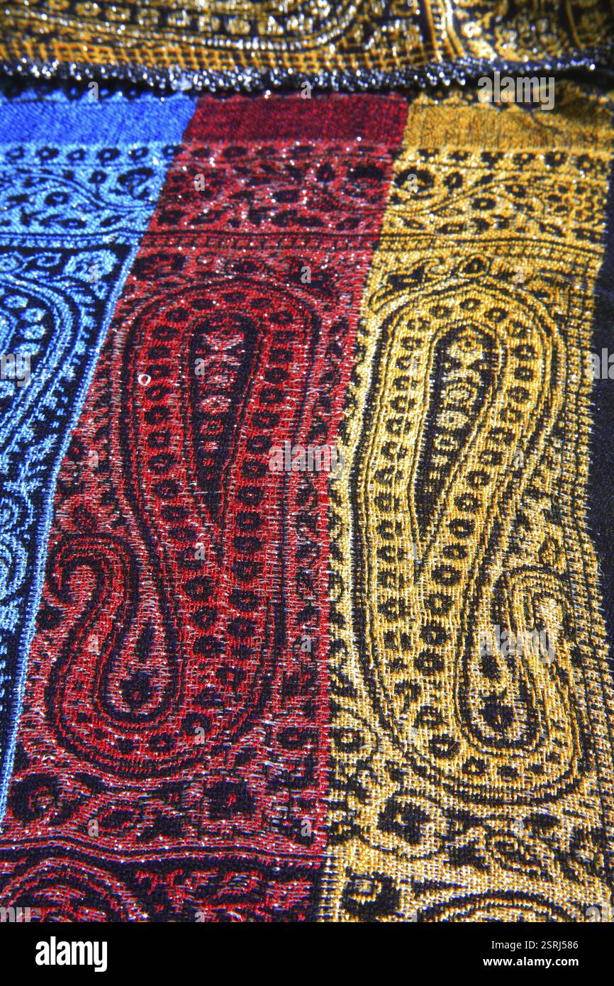 Concept, fabric dushala shawl stole embroidered wrapper Stock Photo - Alamy