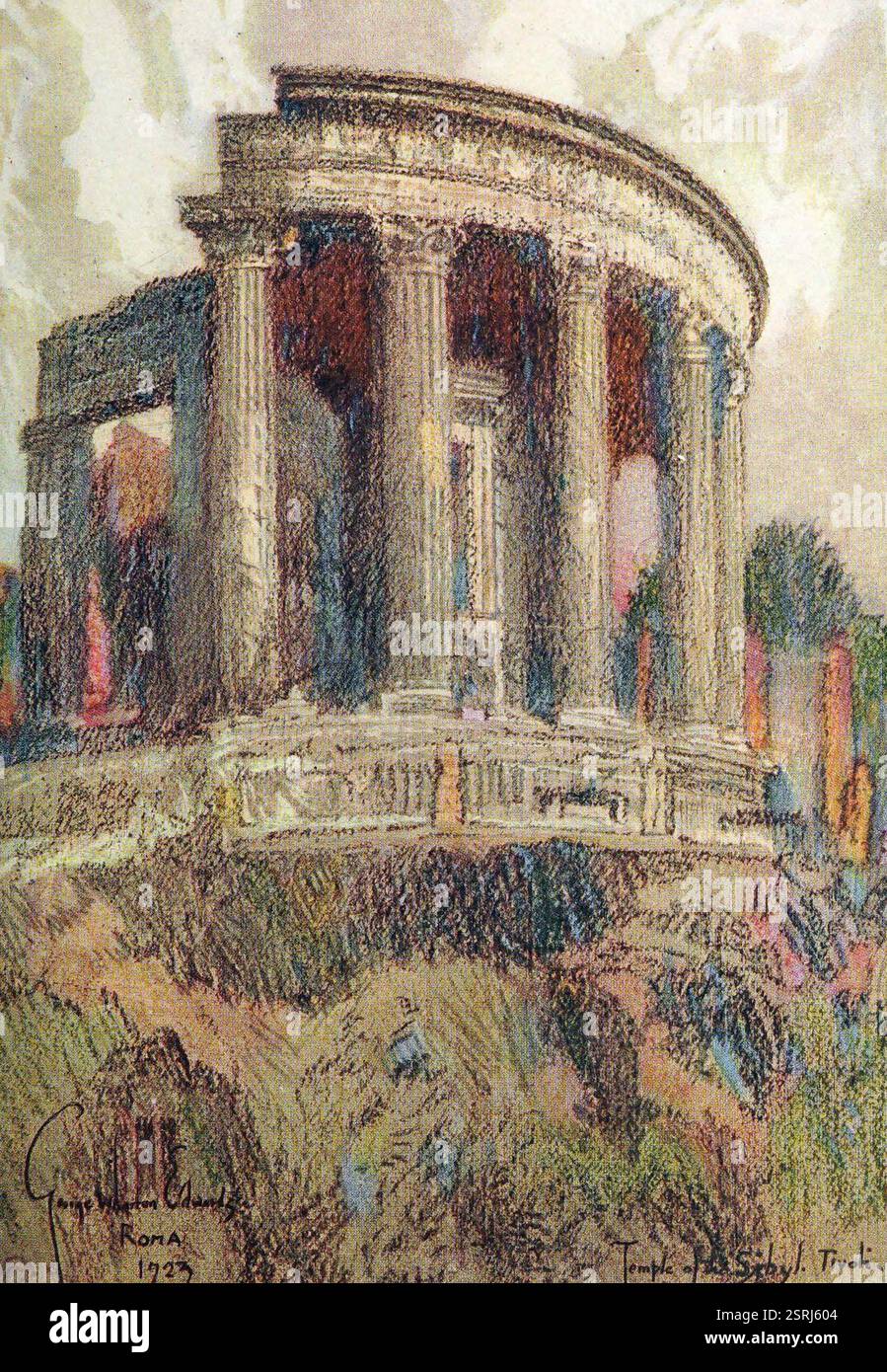 Temple of the Sybil, Tivoli Rome, Italy - George Wharto Edwards, circa ...