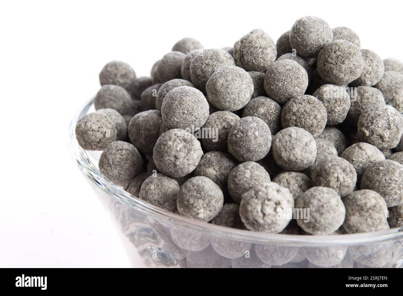 Tapioca pearls with lime. white bubble tea ingredients, poland Stock ...