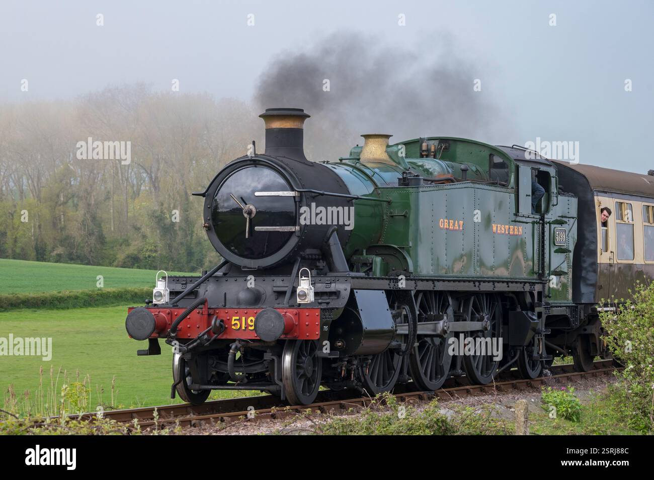 Picture of a steam train at Ker Moor, Blue Anchor, Somerset, England ...