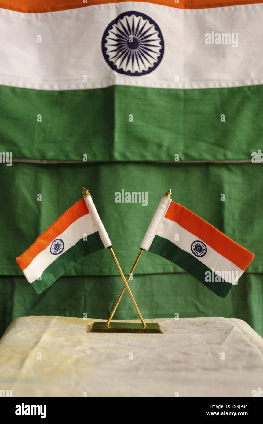 National flags of India on table, India, Asia Stock Photo - Alamy