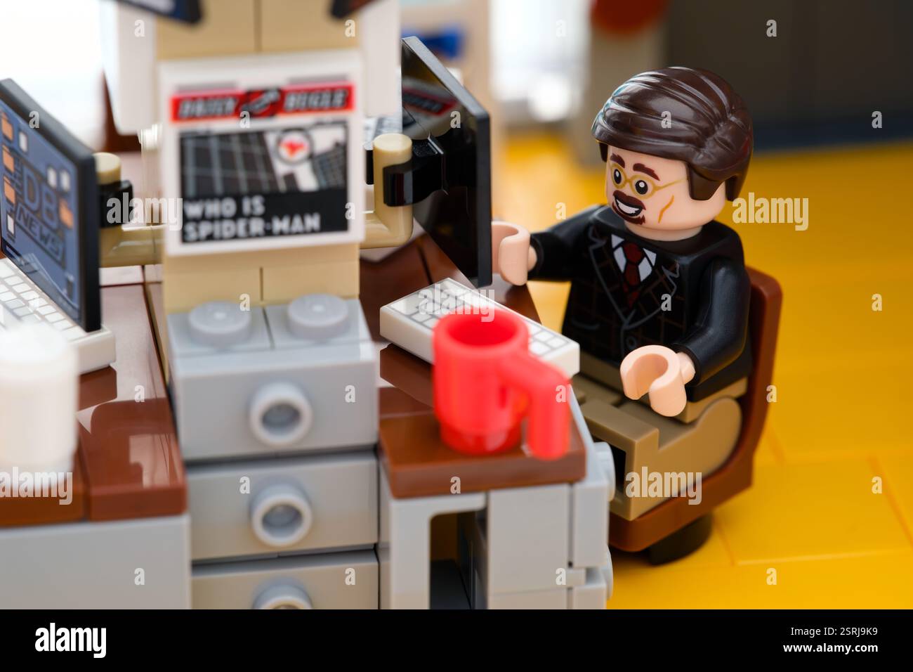 Tambov, Russian Federation - January 06, 2025 Lego office worker ...