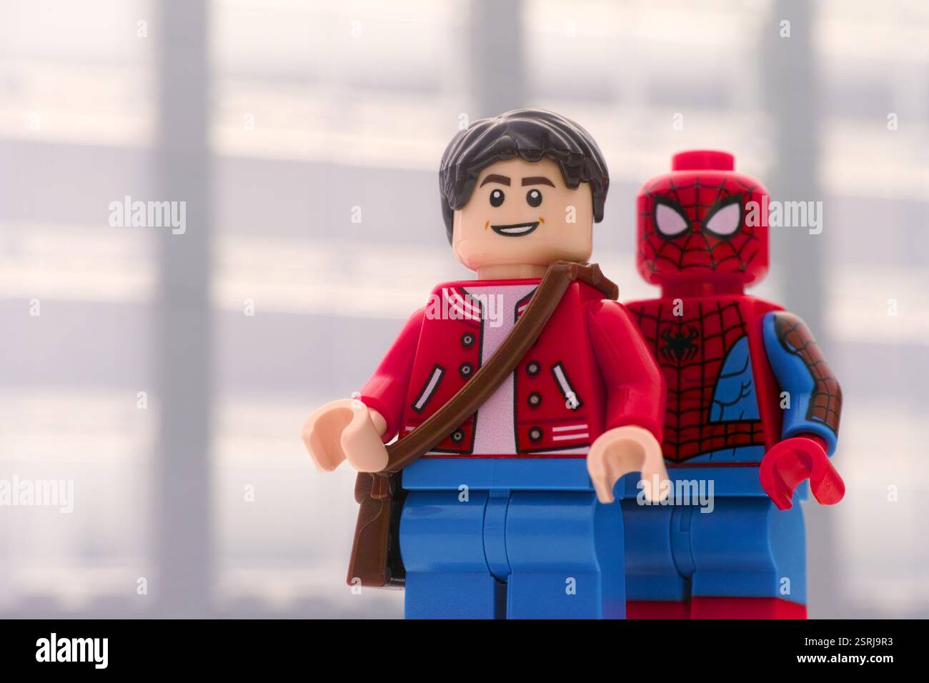 Tambov, Russian Federation - February 09, 2025 Lego Peter Parker and ...