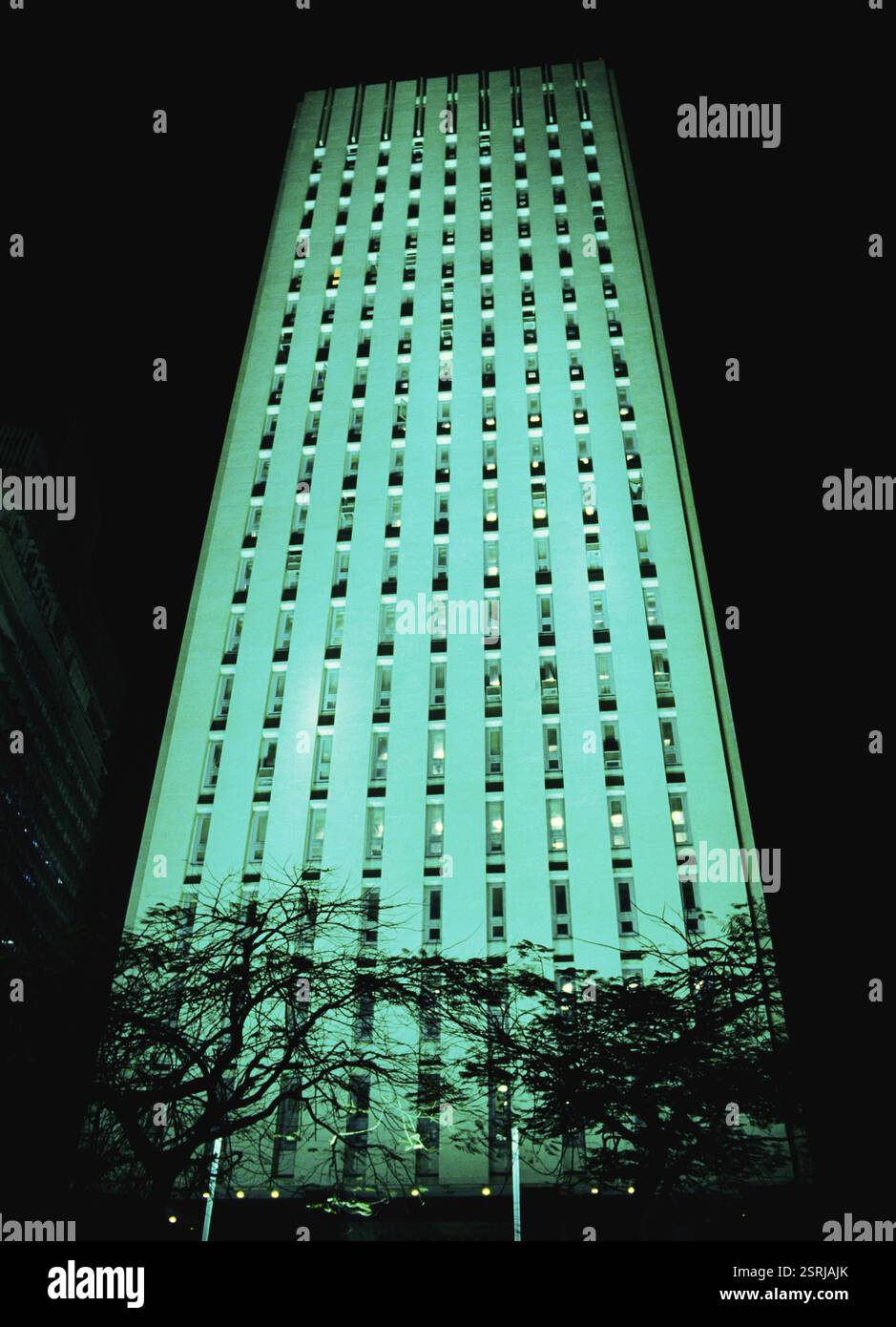 Illuminated State Bank of India ADM building, Bombay Mumbai ...