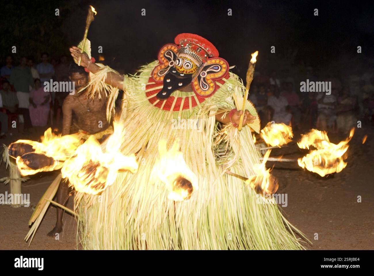 Theyyam fire dance ritualistic art form, Kerala, India MR#744 Stock ...