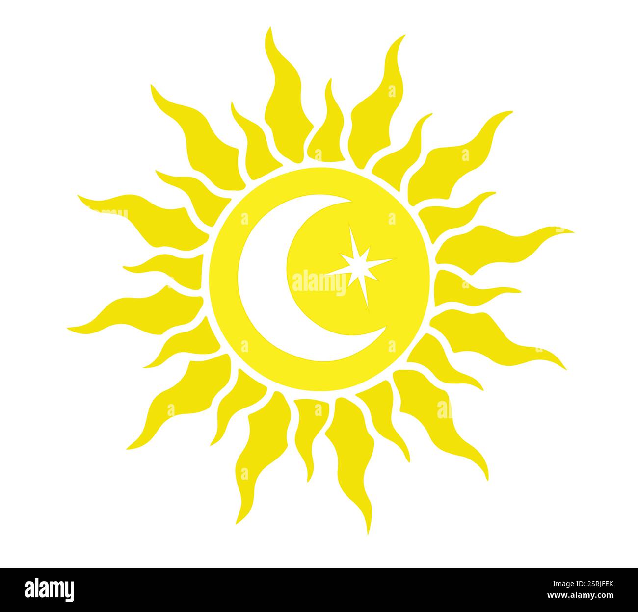 Sun and moon outline Stock Vector Images - Alamy