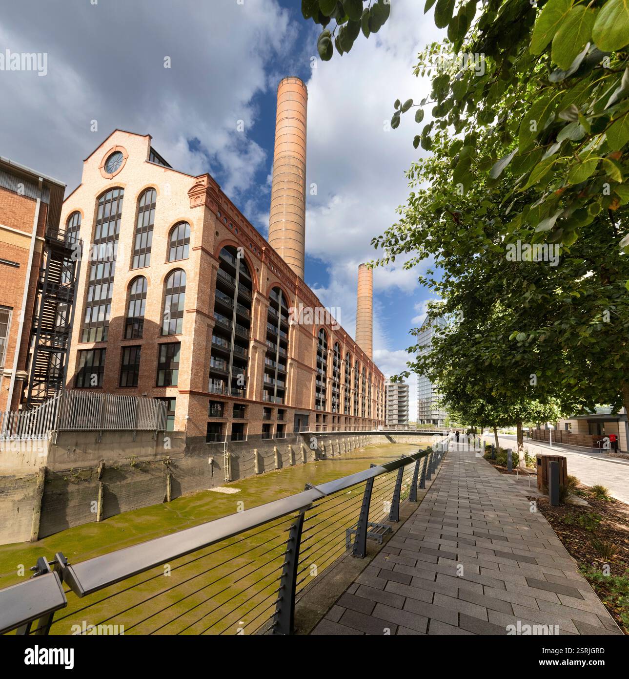 Converted power station, now apartments, at the historic Lots Road ...