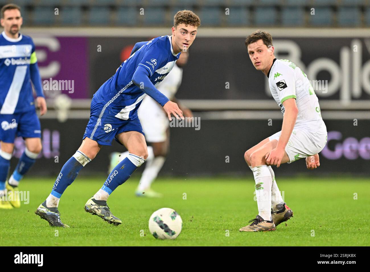 Gent, Belgium. 15th Dec, 2024. Mathias Delorge Knieper (16) of AA Gent ...