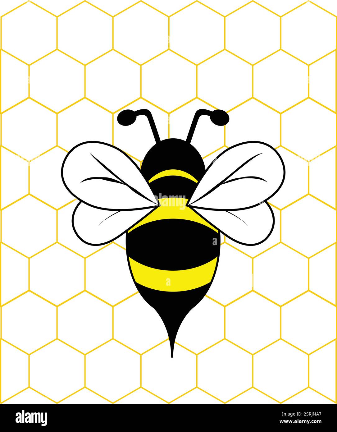 An illustrator of a bee on a white background Stock Vector Image & Art ...