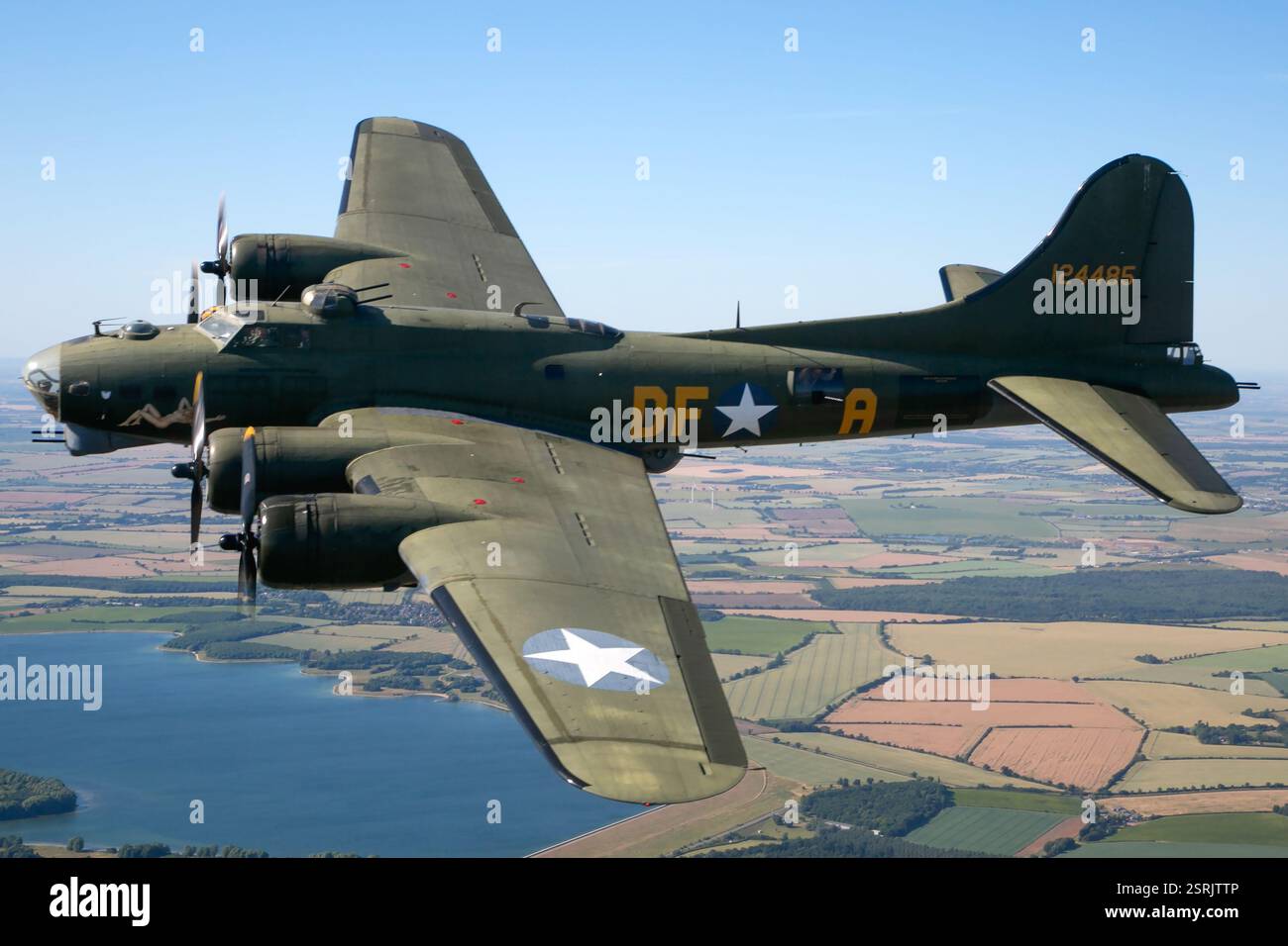 B-17 Sally B, a WWII Boeing Flying Fortress, powered by 4 Wright R-1820 ...