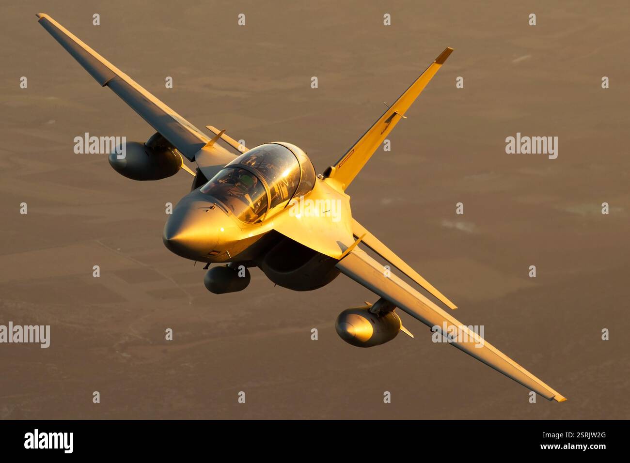 Italian Air Force M-346: A twin-engine jet trainer aircraft, equipped ...