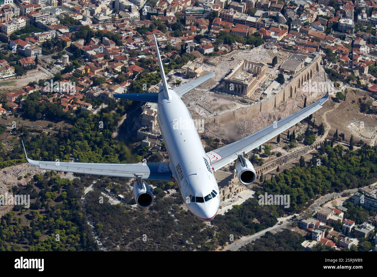 Airbus A320, Aegean Airlines, performing routine operations in Greek ...