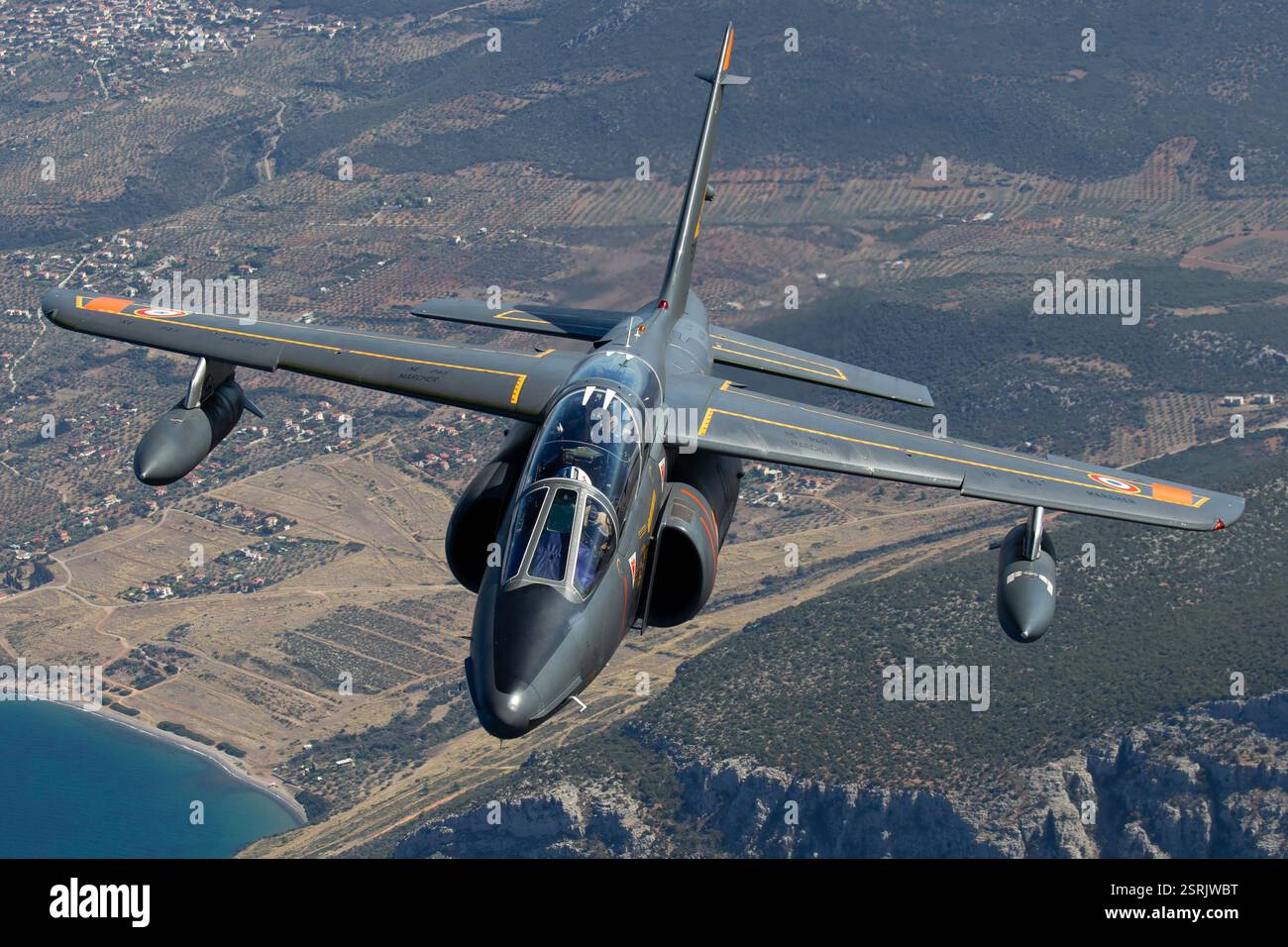 French Air Force Alpha Jet E in formation flight, powered by twin ...
