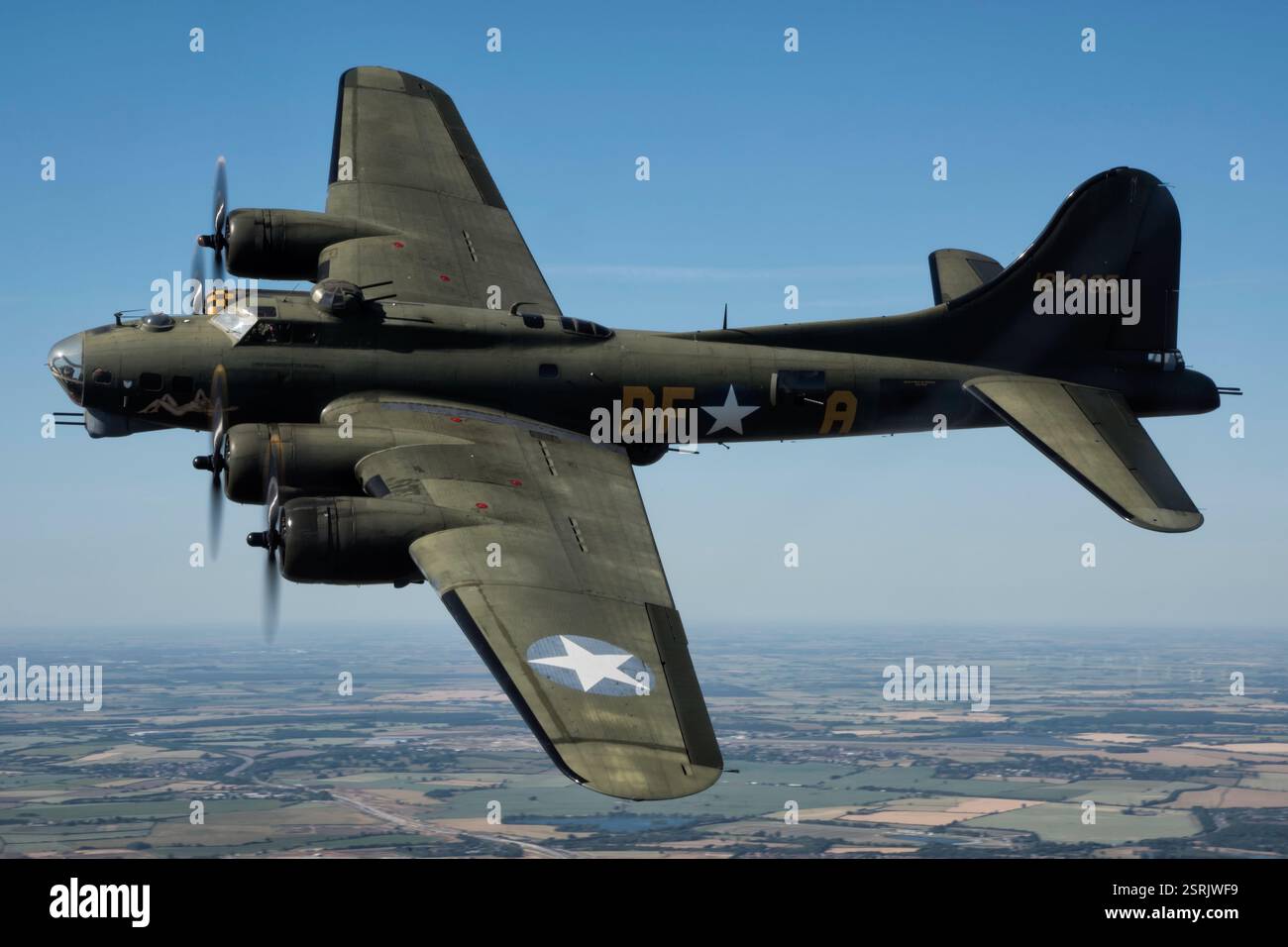 B-17 Sally B, a WWII Boeing Flying Fortress, powered by 4 Wright R-1820 ...