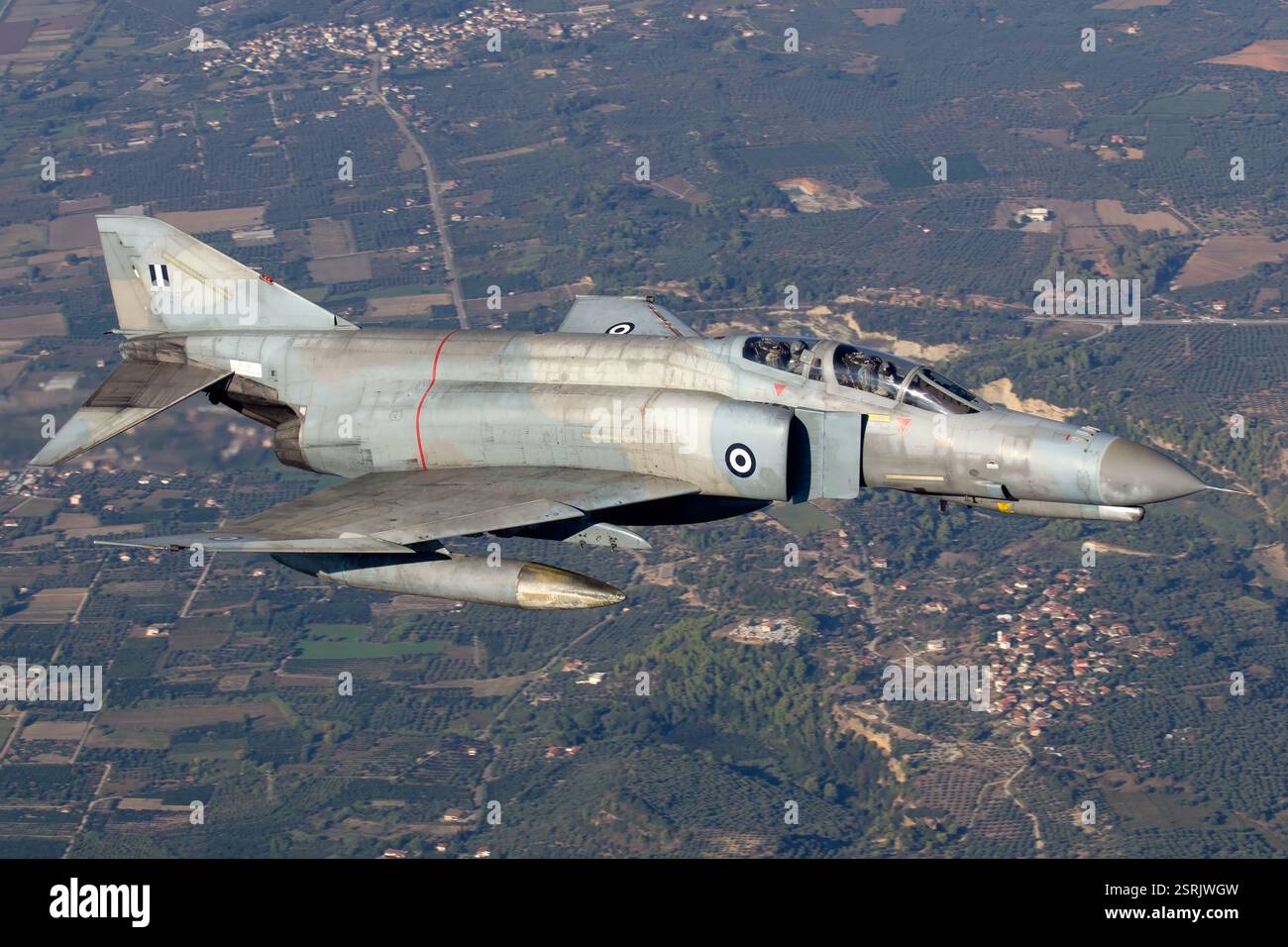 Hellenic Air Force F-4 Phantom II, a supersonic jet fighter, equipped ...