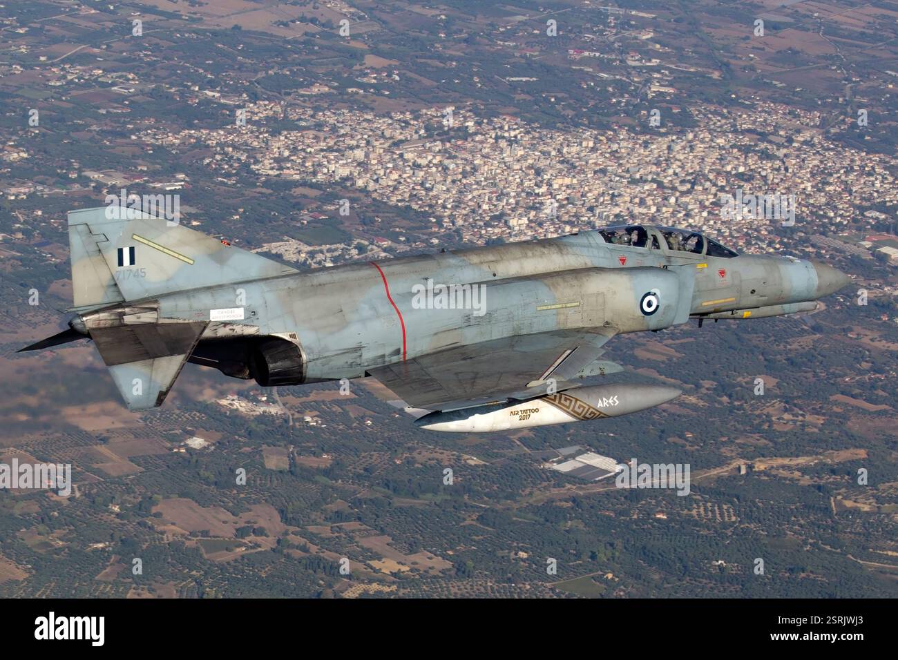 Hellenic Air Force F-4 Phantom II, with twin J79 turbojet engines ...