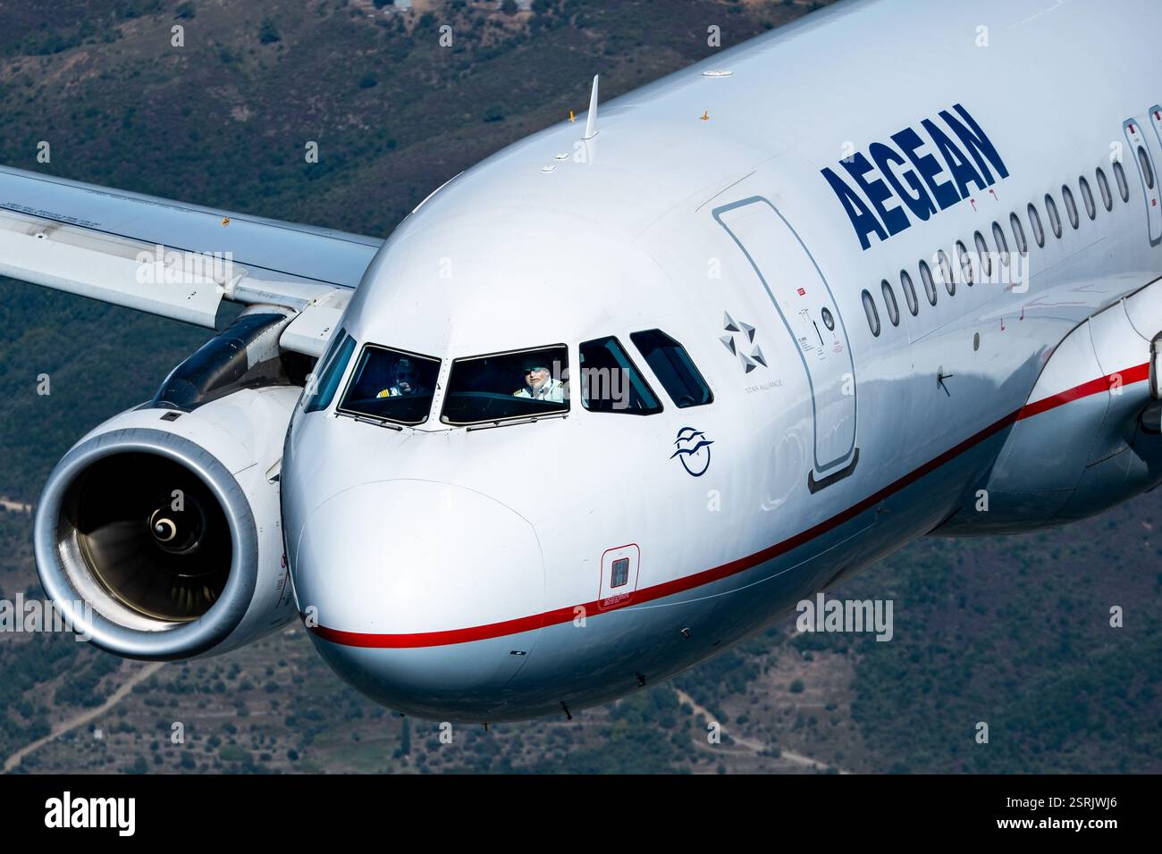 Aegean Airbus A320, twin-engine, short to medium-range jet airliner ...