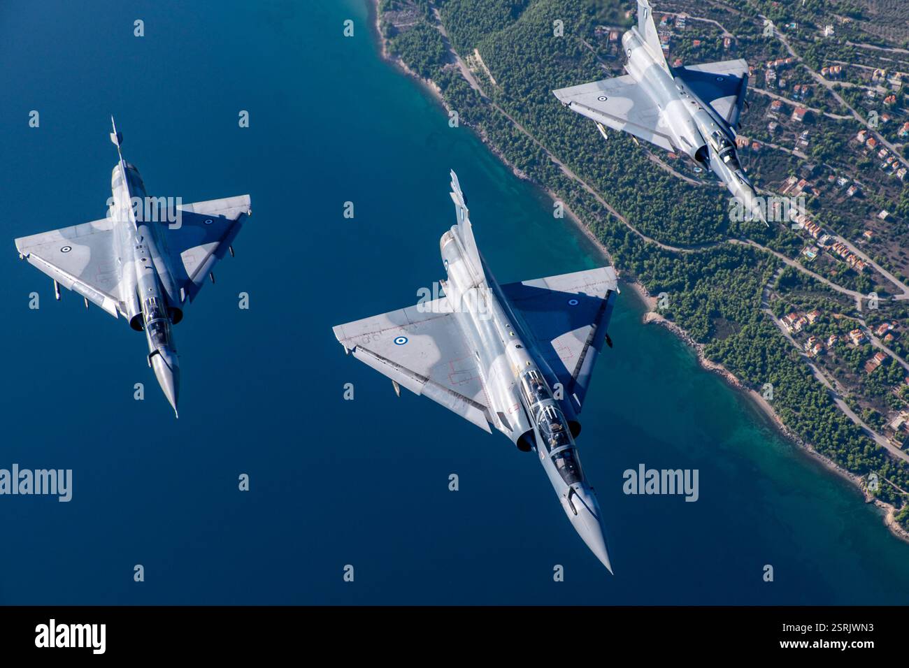 Hellenic Air Force Mirage 2000 in flight. Multirole combat aircraft ...