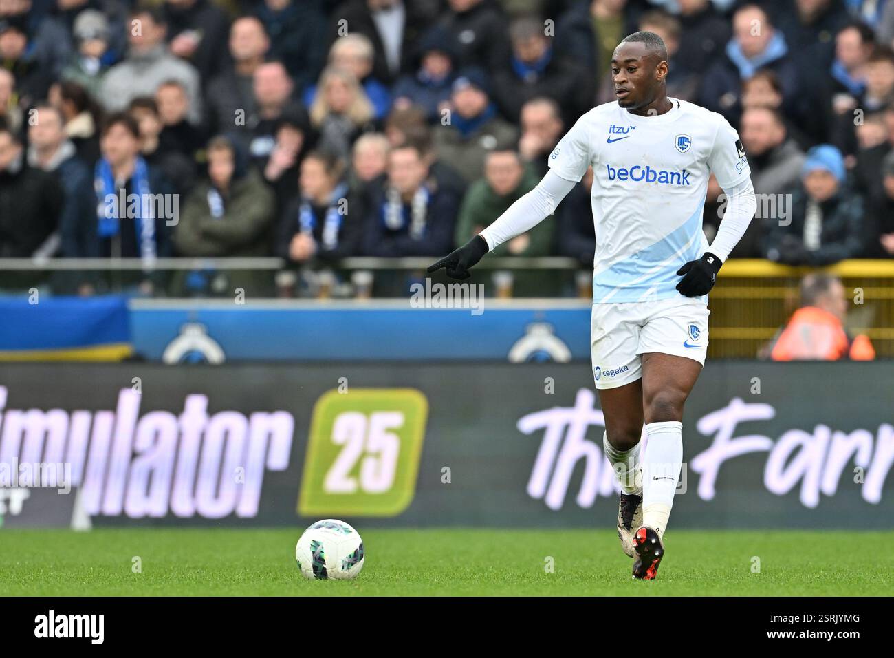 Brugge, Belgium. 15th Dec, 2024. Mujaid Sadick (3) of Genk pictured ...
